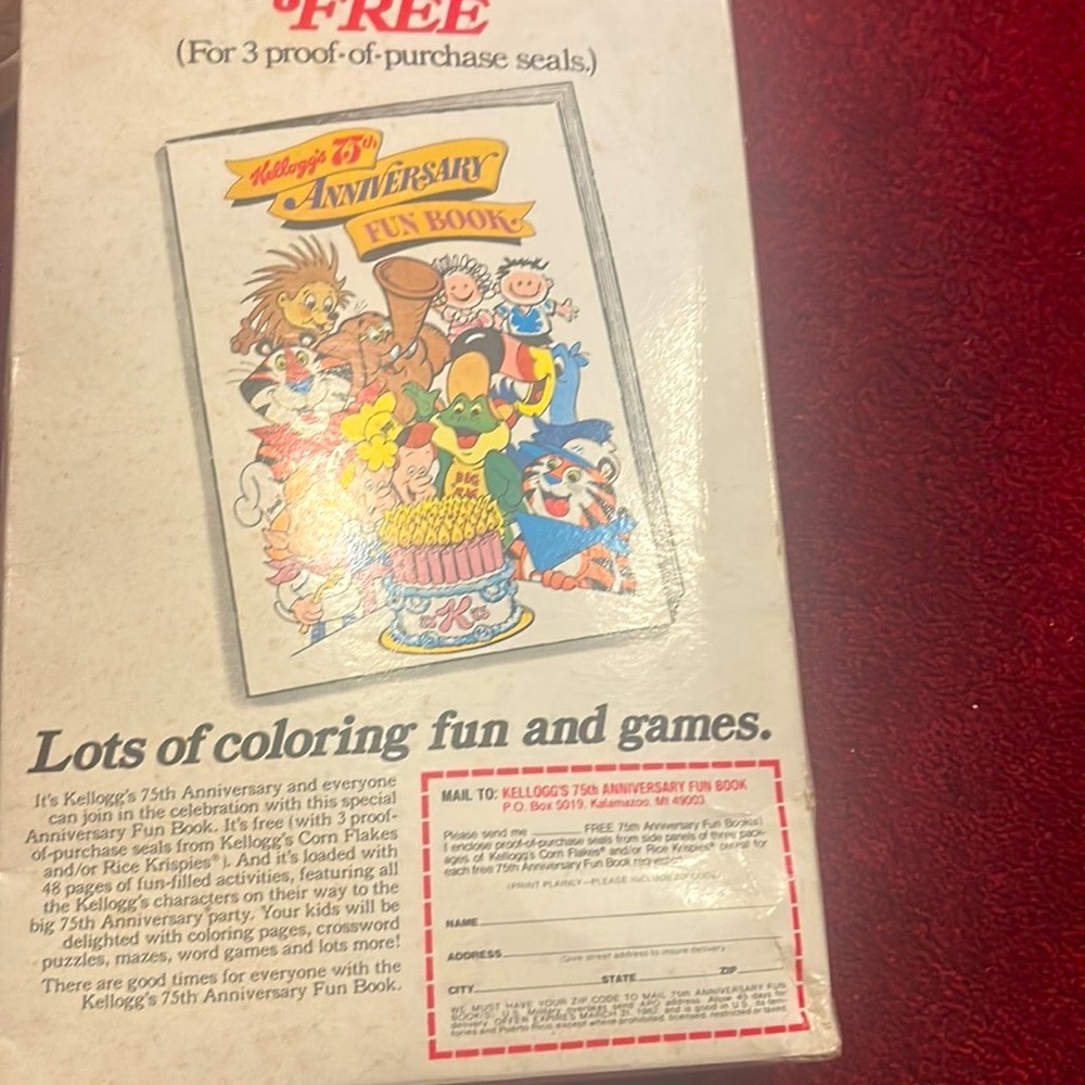 Rare Vintage Kellogg's Toasted Corn Flakes Anniversar… - Gem